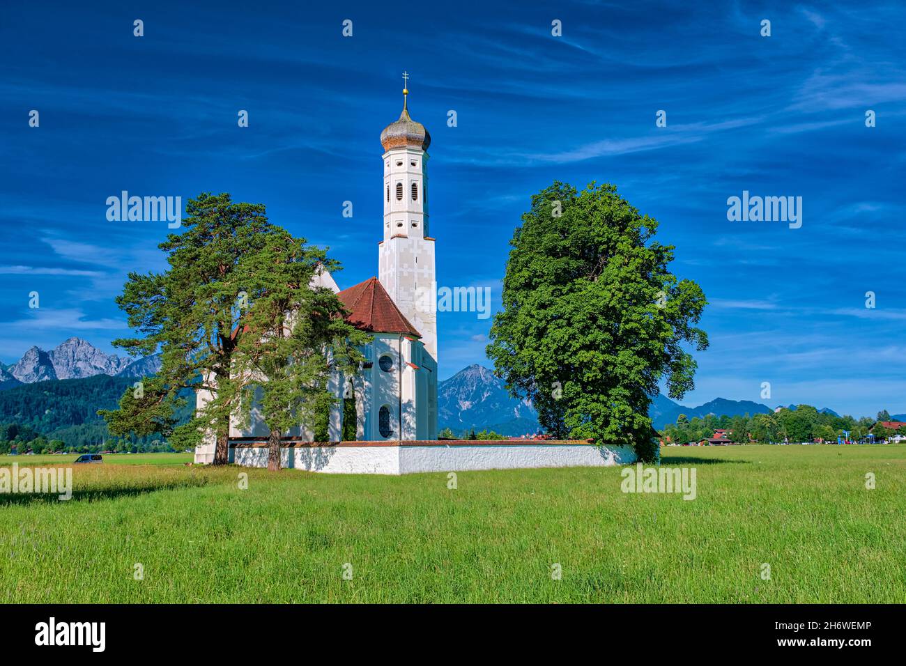 The baroque little church St. Coleman is situated close to the castle ...