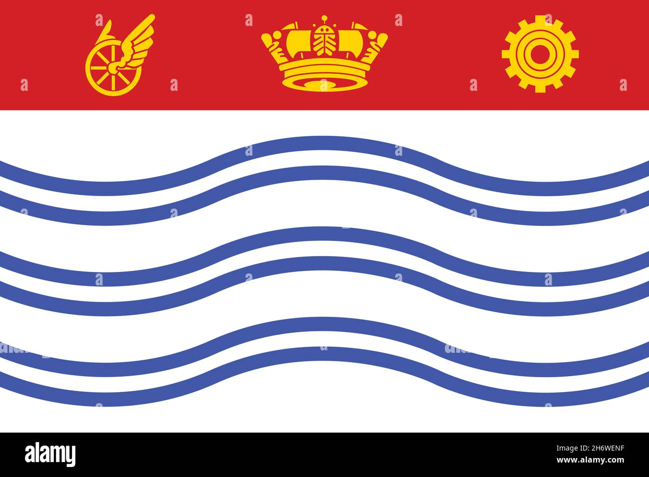 Top view of flag of Barrie, Canada. Canadian patriot and travel concept ...