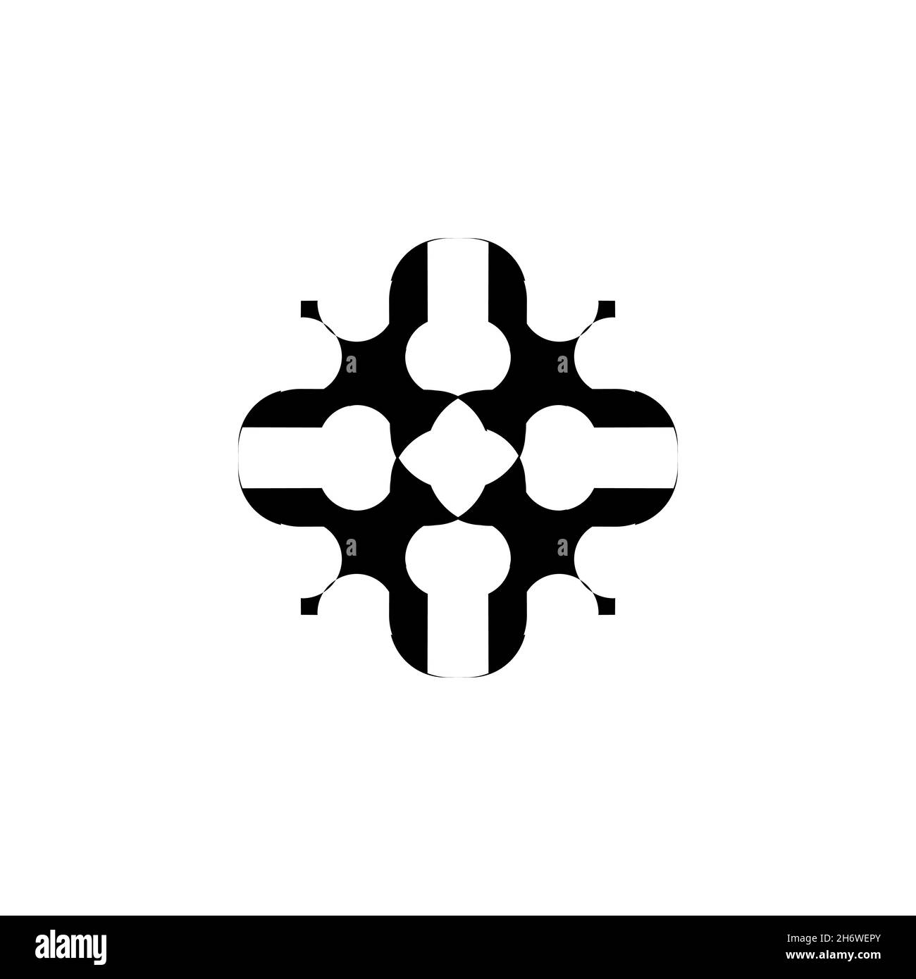 Christian cross flat icon. Simple style christian religion holiday ...