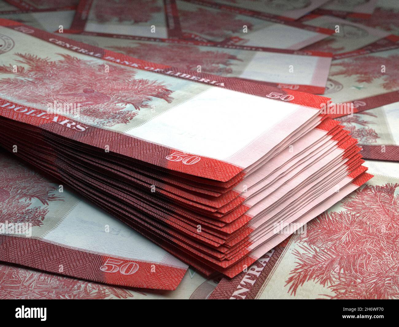 Money of Liberia. Dollar bills. LRD banknotes. 50 English. Business ...