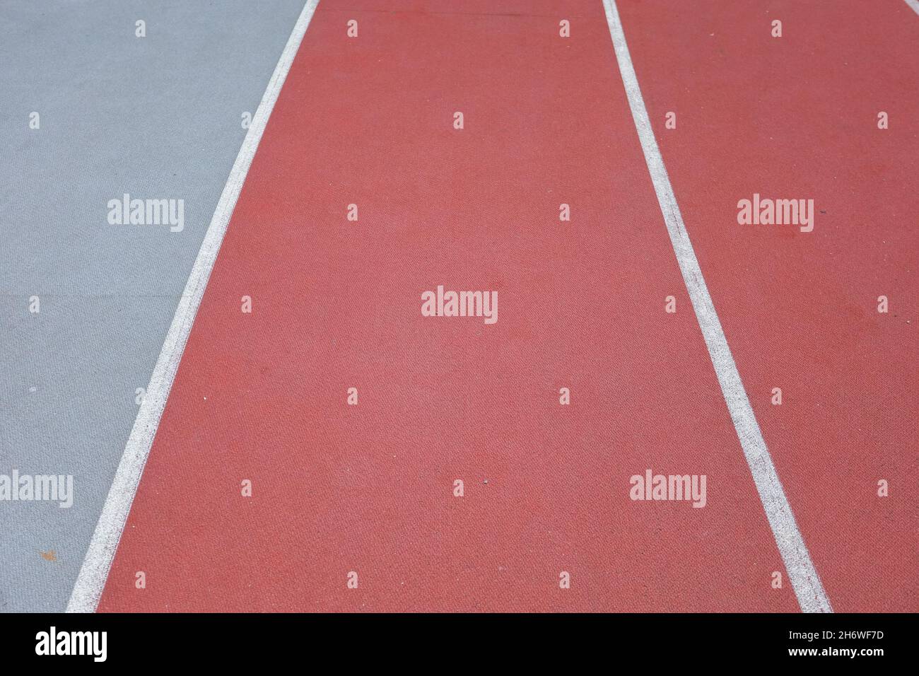 Blank running tracks white in stadium for competition or ordering ...