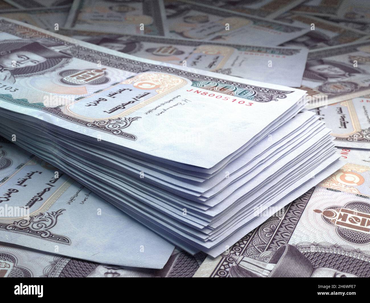 Money of Mongolia. Mongolian tugrik bills. MNT banknotes. 100 togrog ...