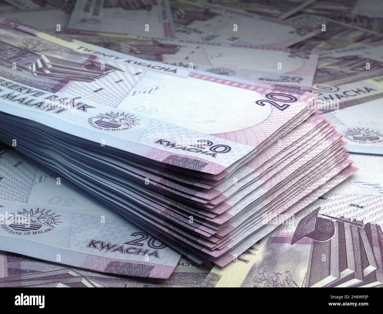 Money of Malawi. Kwacha bills. MWK banknotes. 20 Nyanja. Business ...