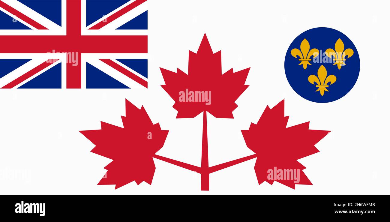 Top view of flag of Canadian Army 1939 1944 , Canada. Canadian patriot ...