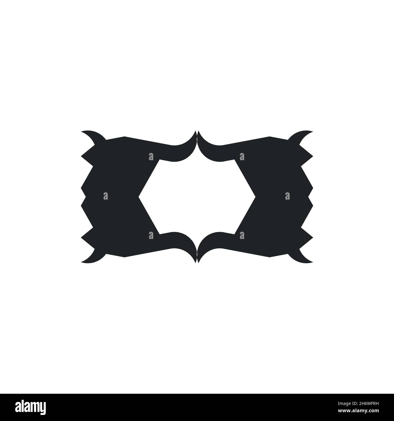 Flat text frame icon. Simple style company graphic design poster ...