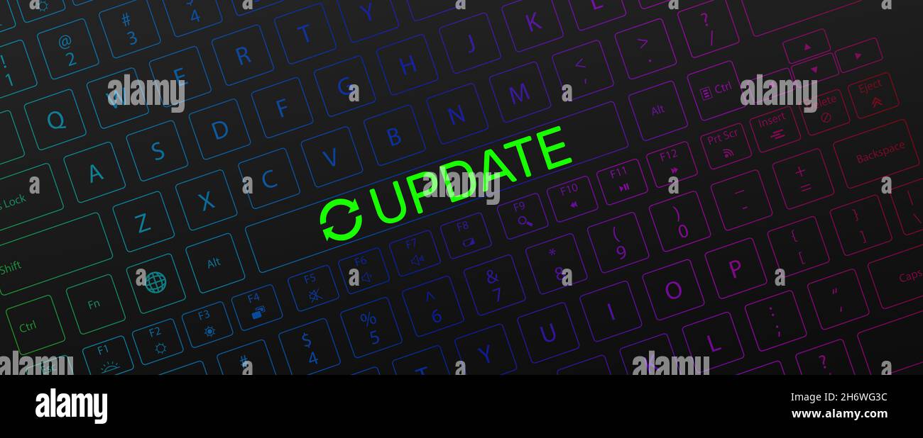 Update rgb keyboard Stock Photo - Alamy