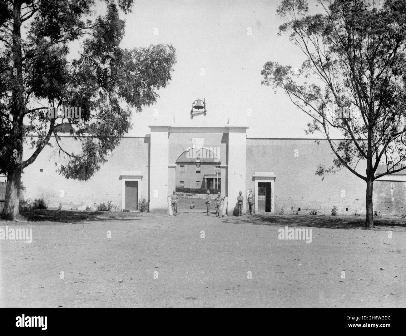 Historic image of the Drostdy Arch, entrance to the military barracks ...