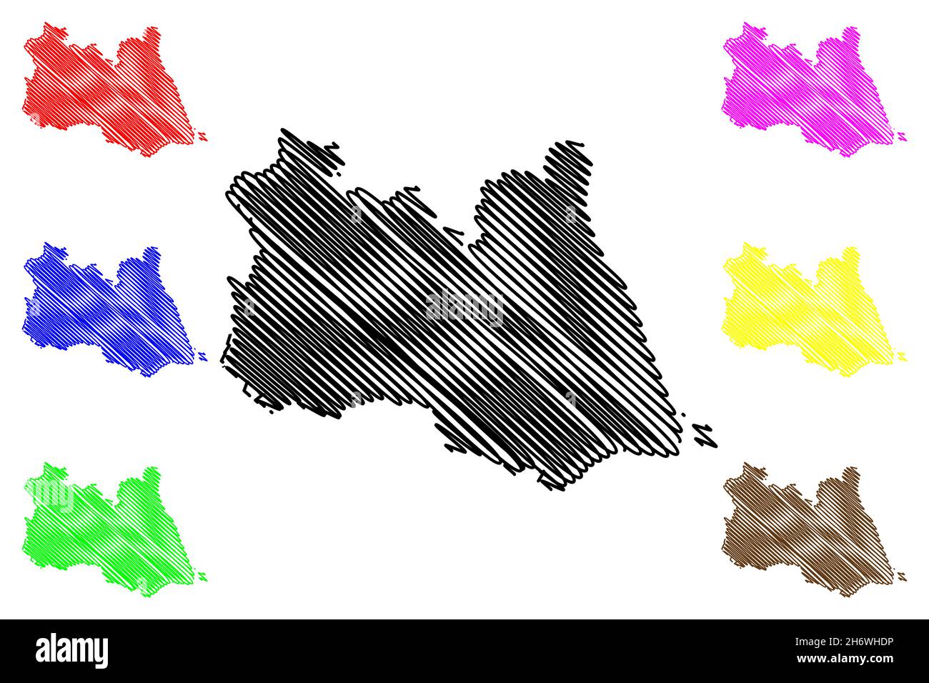 Bhadrak district (Odisha State, Republic of India) map vector ...