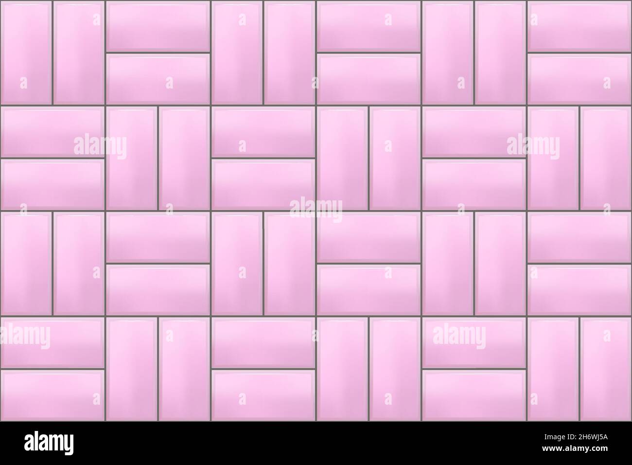 Pink seamless subway tile pattern. Vector metro wall or floor texture ...