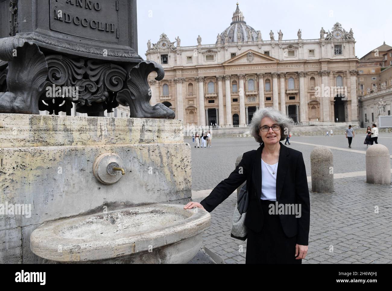 Nathalie Becquart at Saint Peters square at the Vatican on September,27 ...