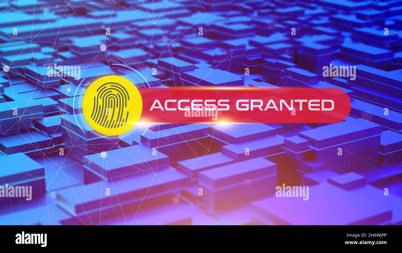 3d background and access granted Stock Photo - Alamy