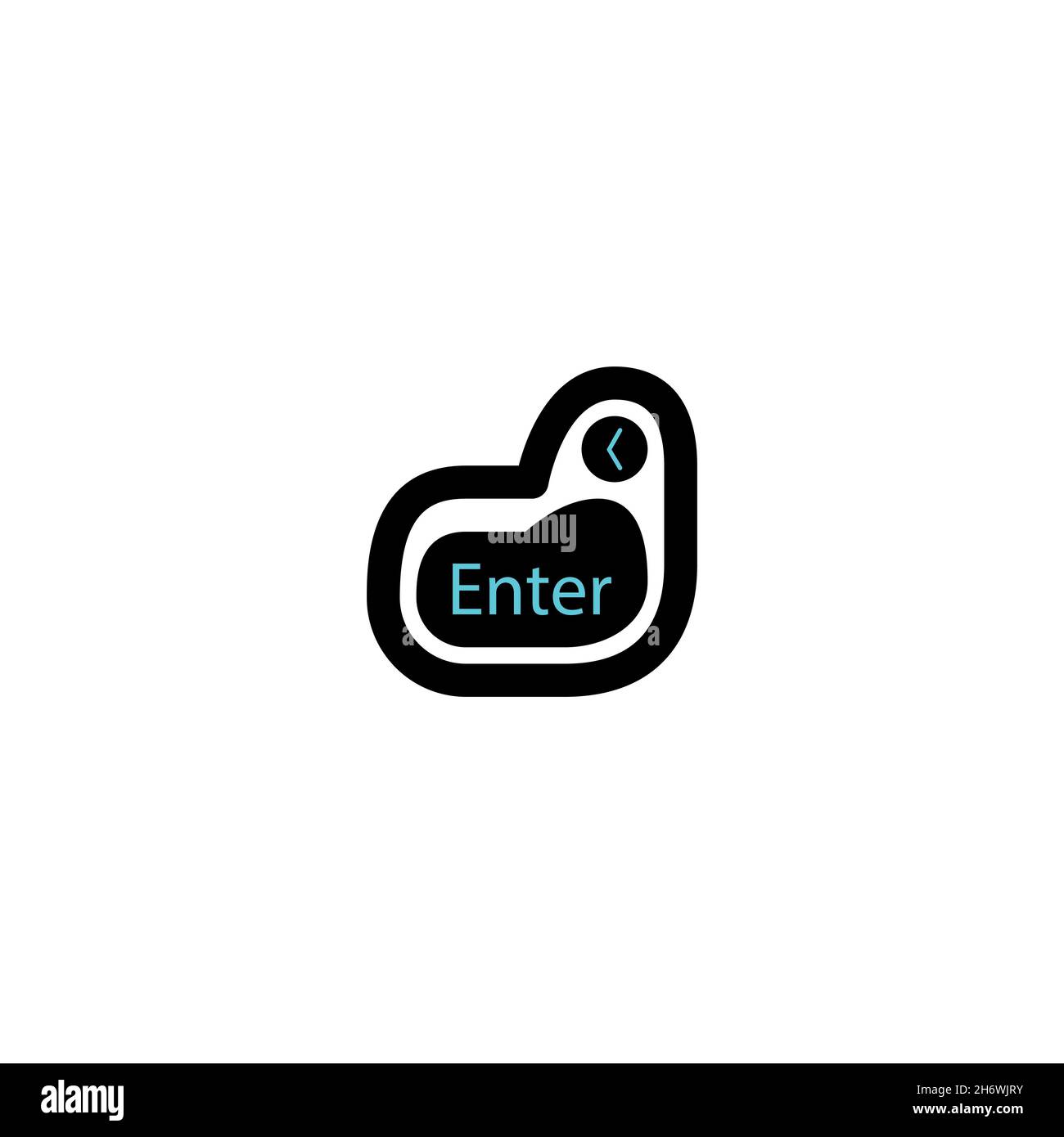 Push enter button Stock Vector Images - Alamy