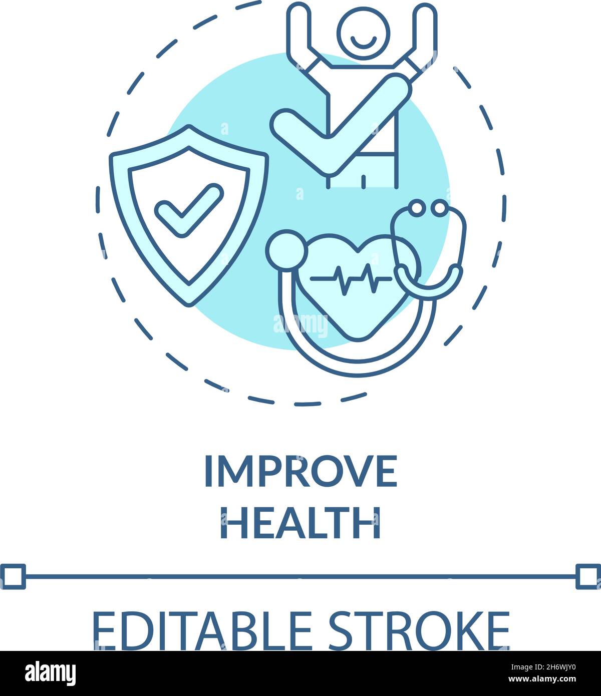 Improve health blue concept icon Stock Vector Image & Art - Alamy