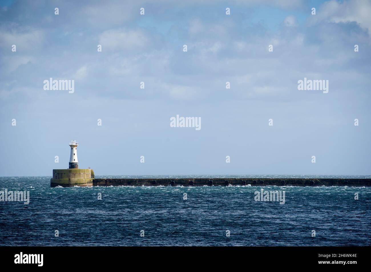 Breakwater in Peterhead Bay, Peterhead, Aberdeenshire, Scotland, UK ...