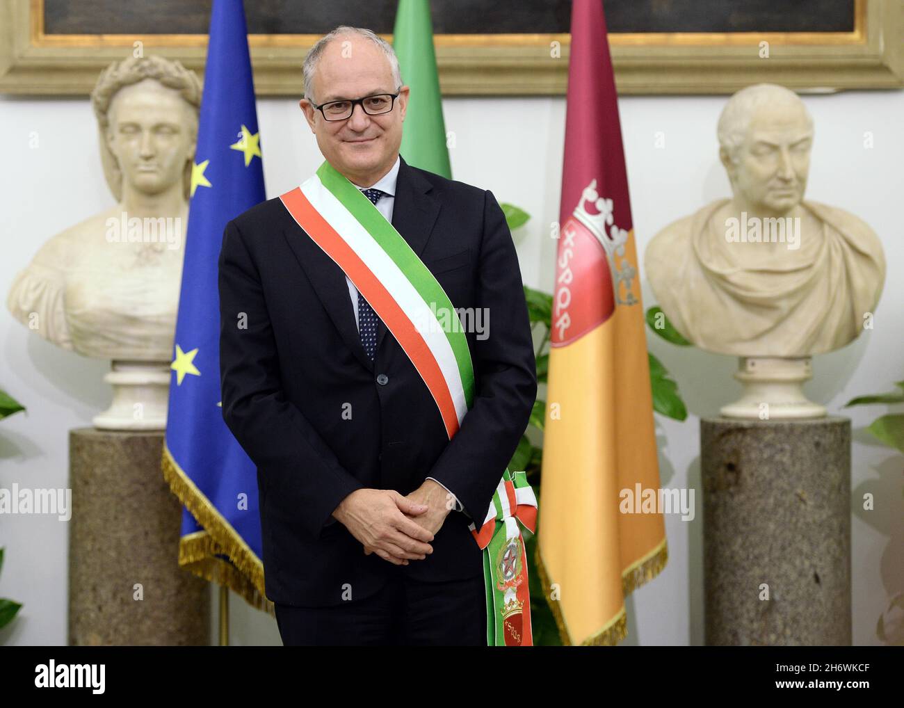 Italy, Rome, November 3, 2021 : Campidoglio, Protomoteca room ...