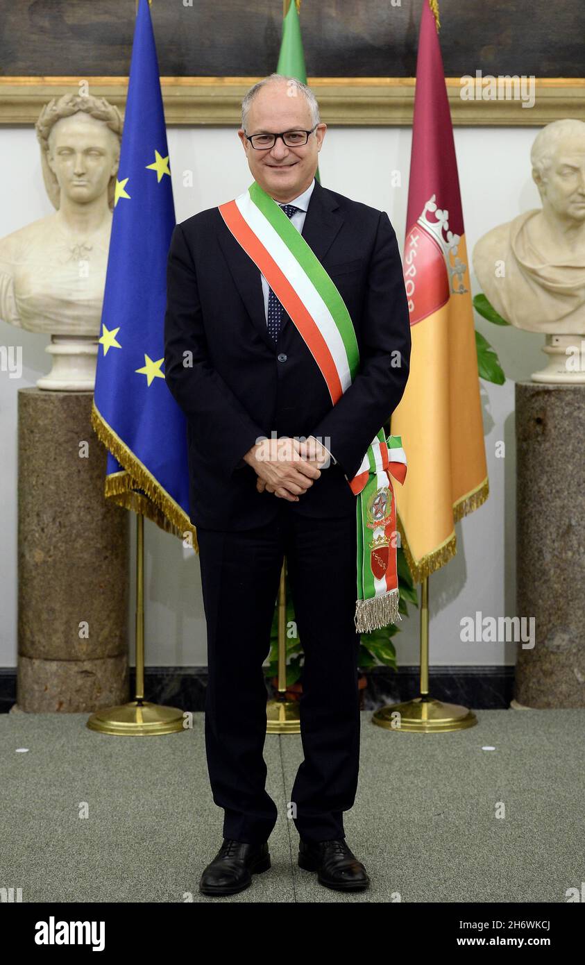 Italy, Rome, November 3, 2021 : Campidoglio, Protomoteca room ...