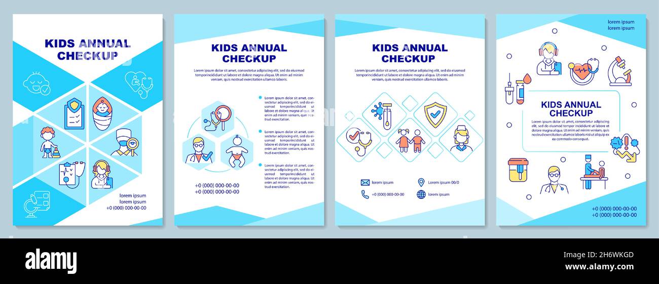 Kids annual checkup brochure template Stock Vector Image & Art - Alamy