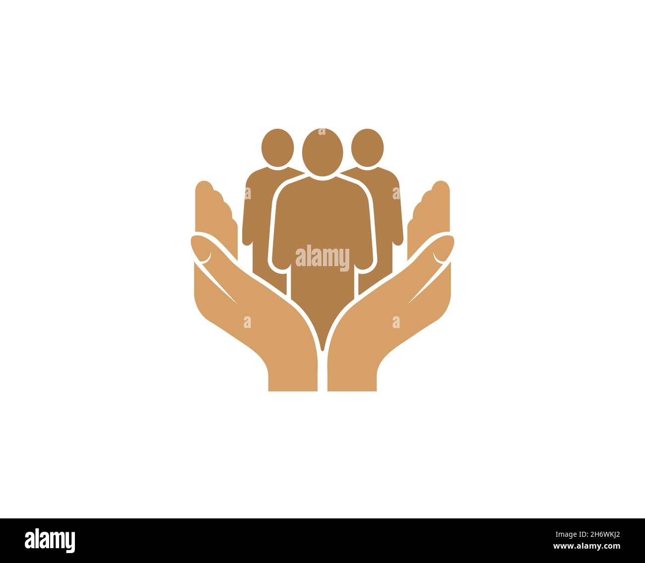 Hands Holding Three People Person Logo Design Vector Symbol ...