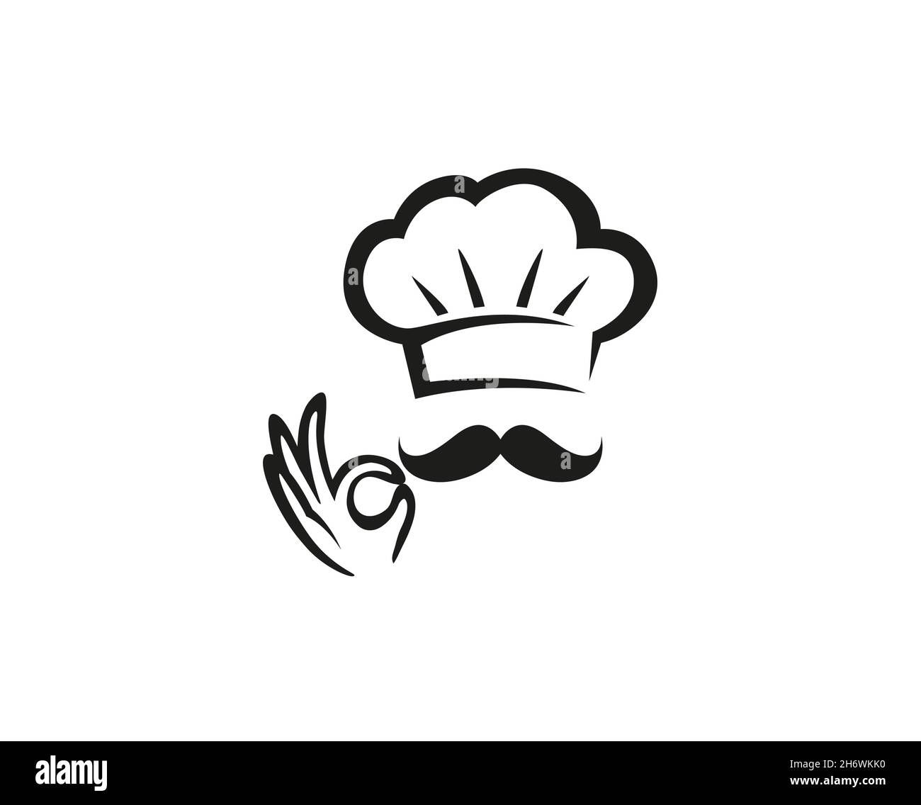 Creative Chef Hand Sign Logo Design Vector Symbol Illustration Stock ...