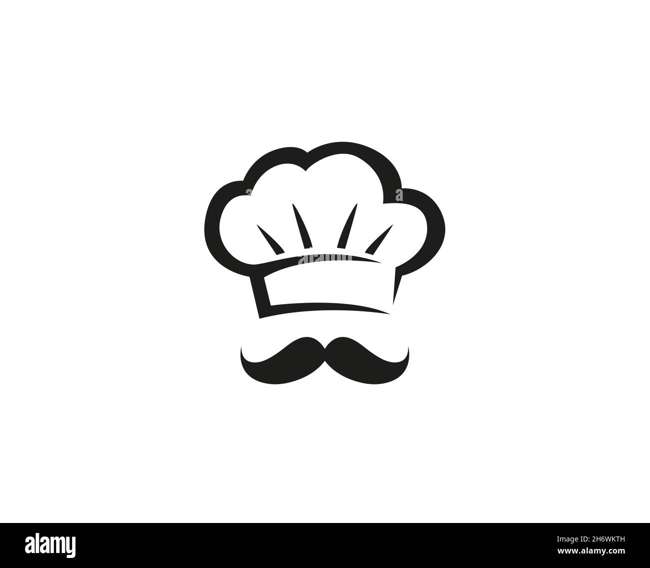 Creative Chef Hat Mustache Logo Design Vector Symbol Illustration Stock ...