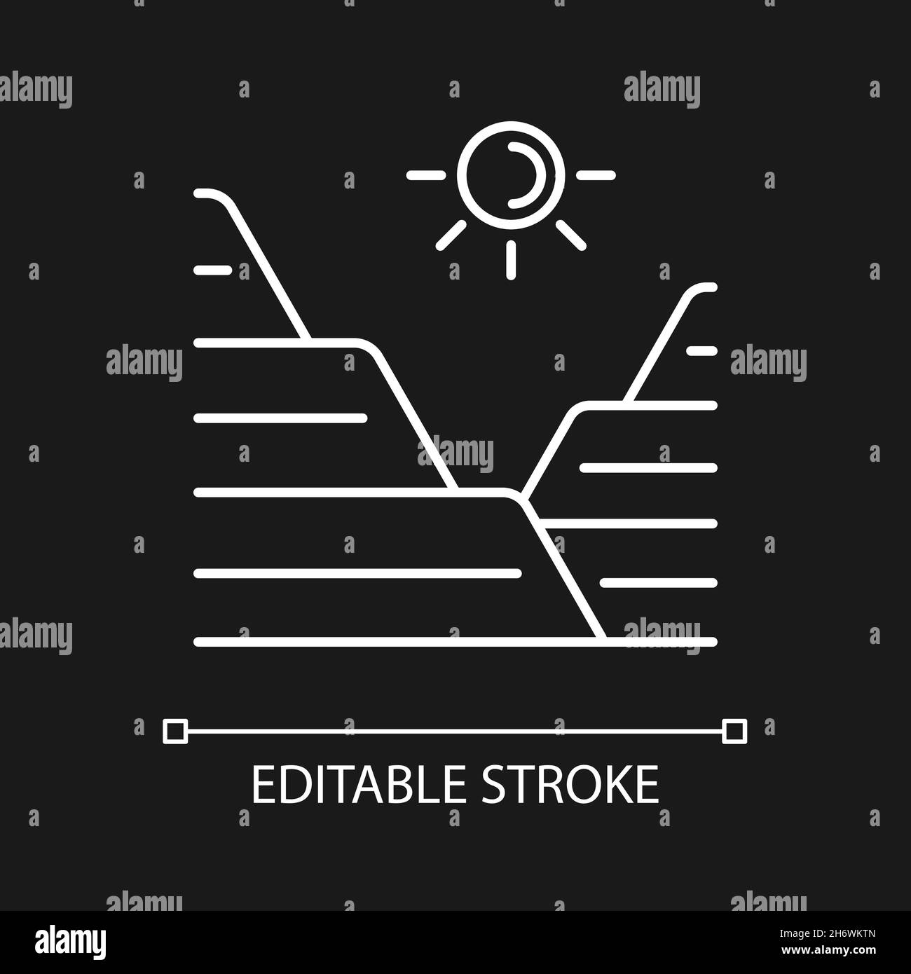 Loess white linear icon for dark theme Stock Vector Image & Art - Alamy