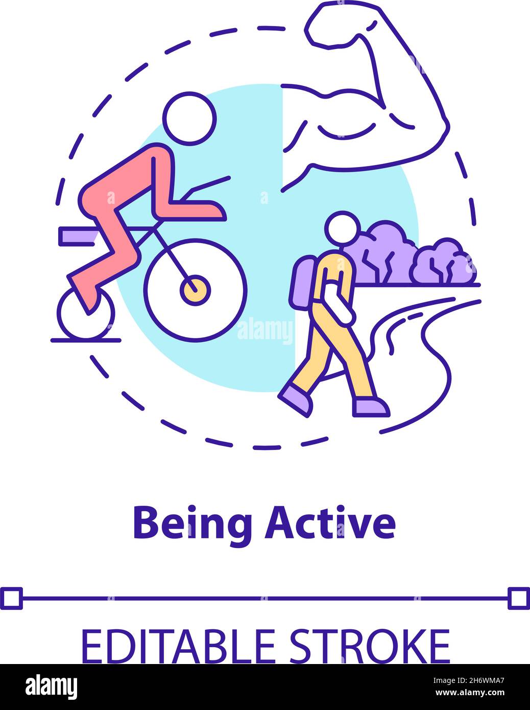 Being active concept icon Stock Vector Image & Art - Alamy