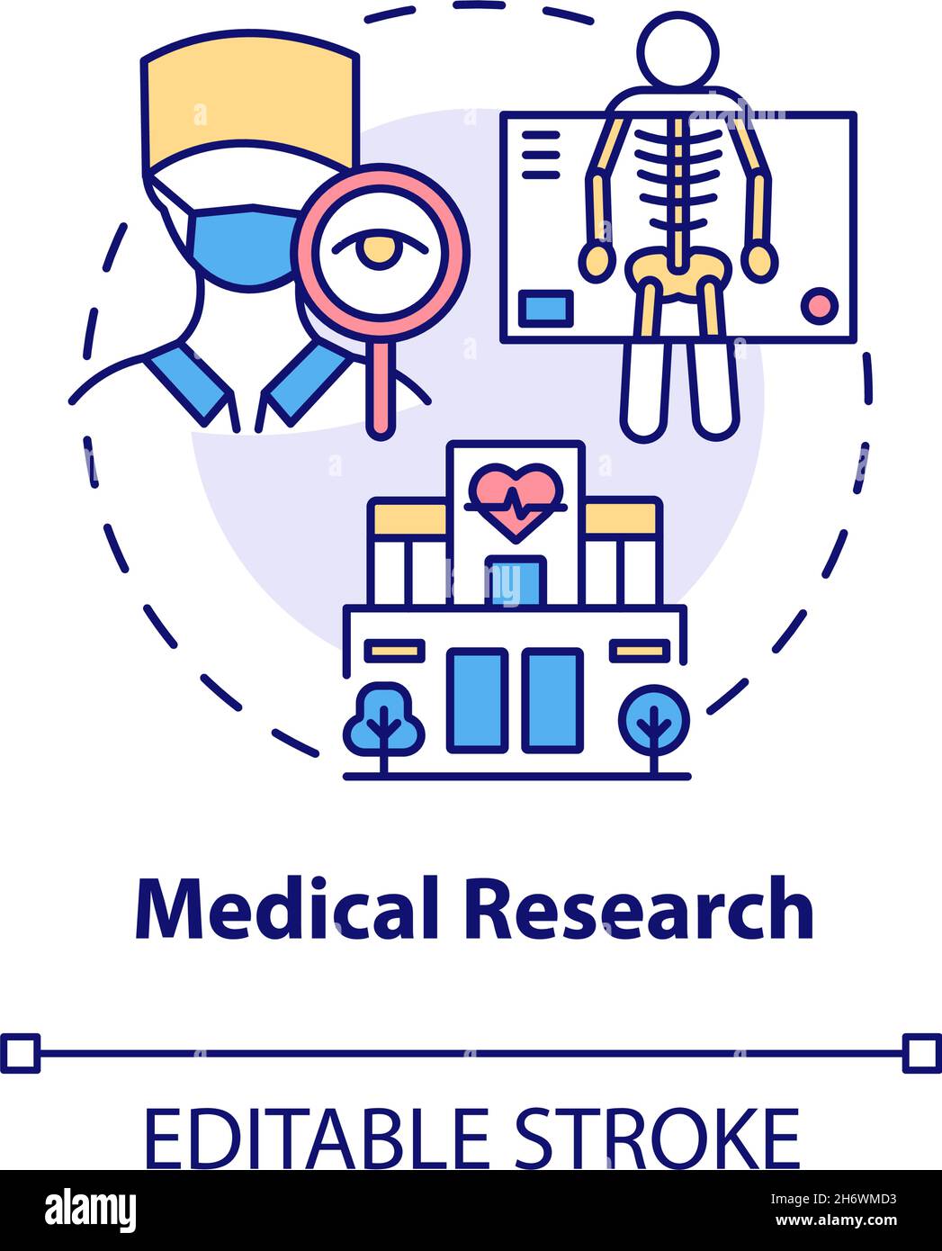 Medical research concept icon Stock Vector Image & Art - Alamy
