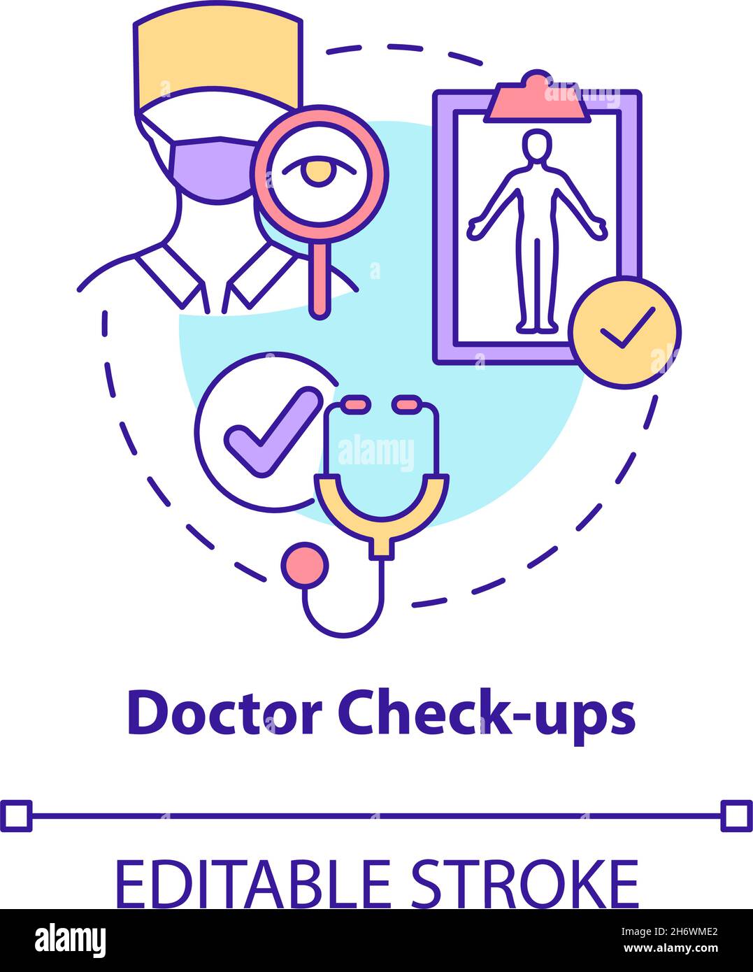 Doctor check ups concept icon Stock Vector Image & Art - Alamy