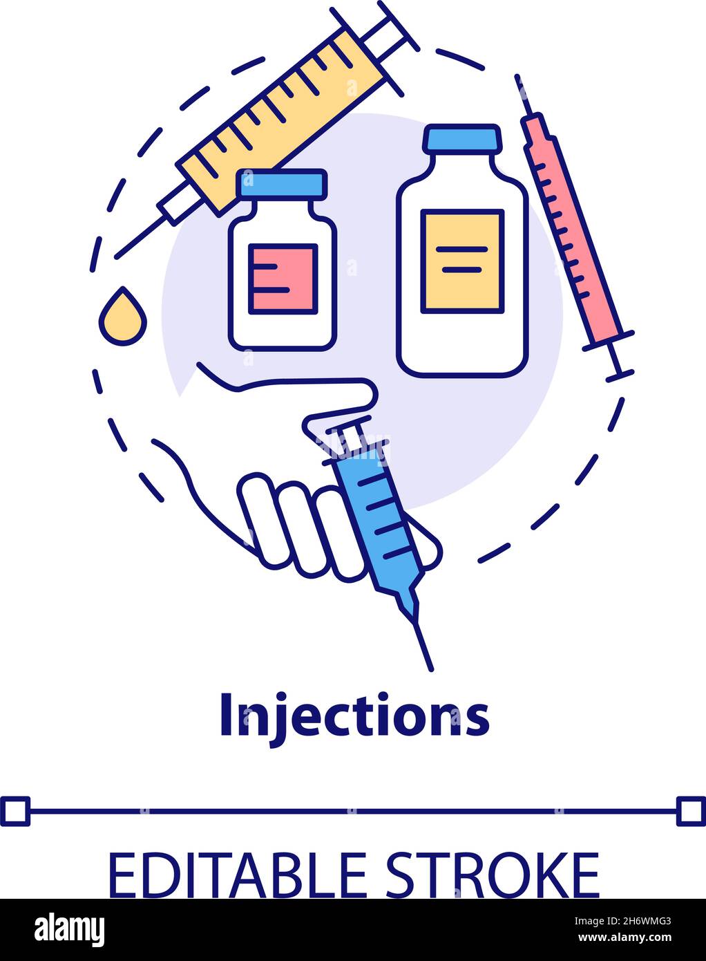 Injections concept icon Stock Vector Image & Art - Alamy