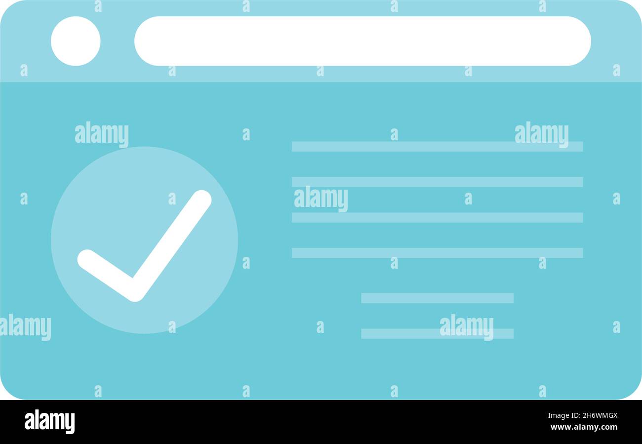 website check mark Stock Vector Image & Art - Alamy