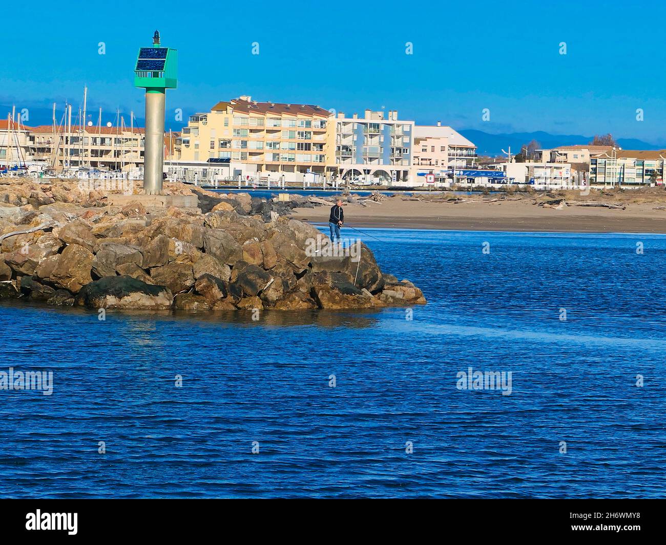 Valeras Plage beach on French Mediterranean Stock Photo - Alamy