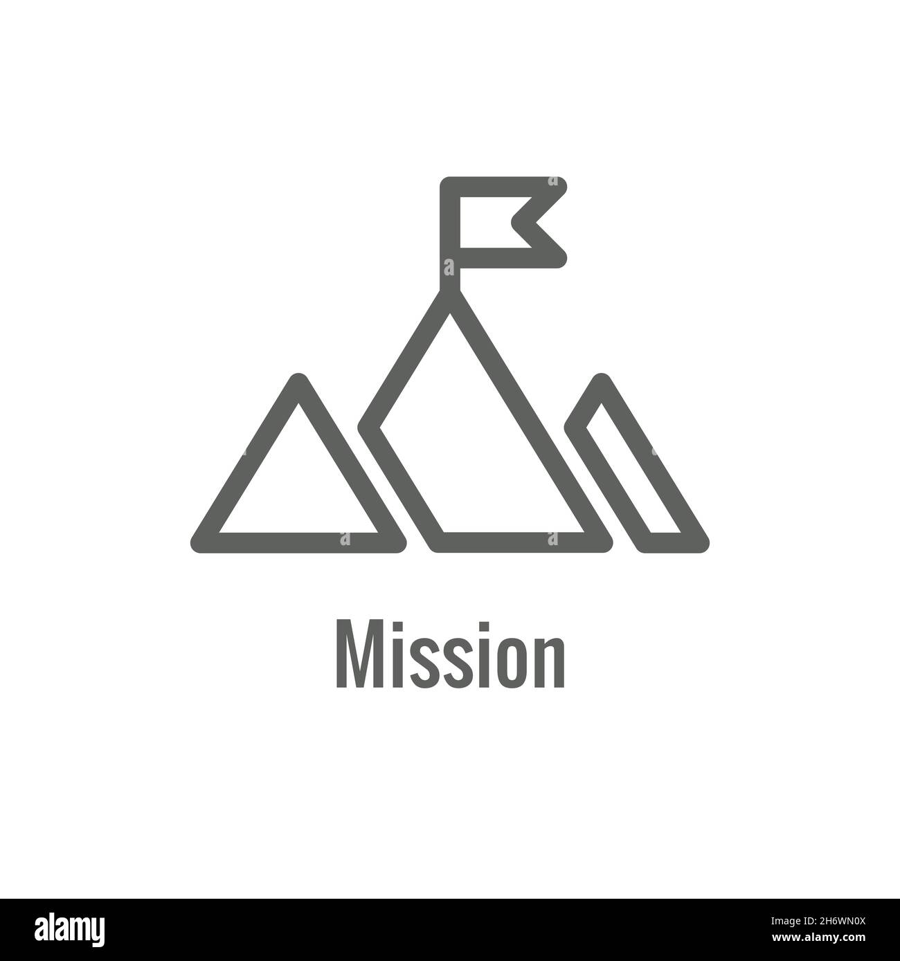 Mission icon to use w Core Values and Mission Statements Stock Vector ...
