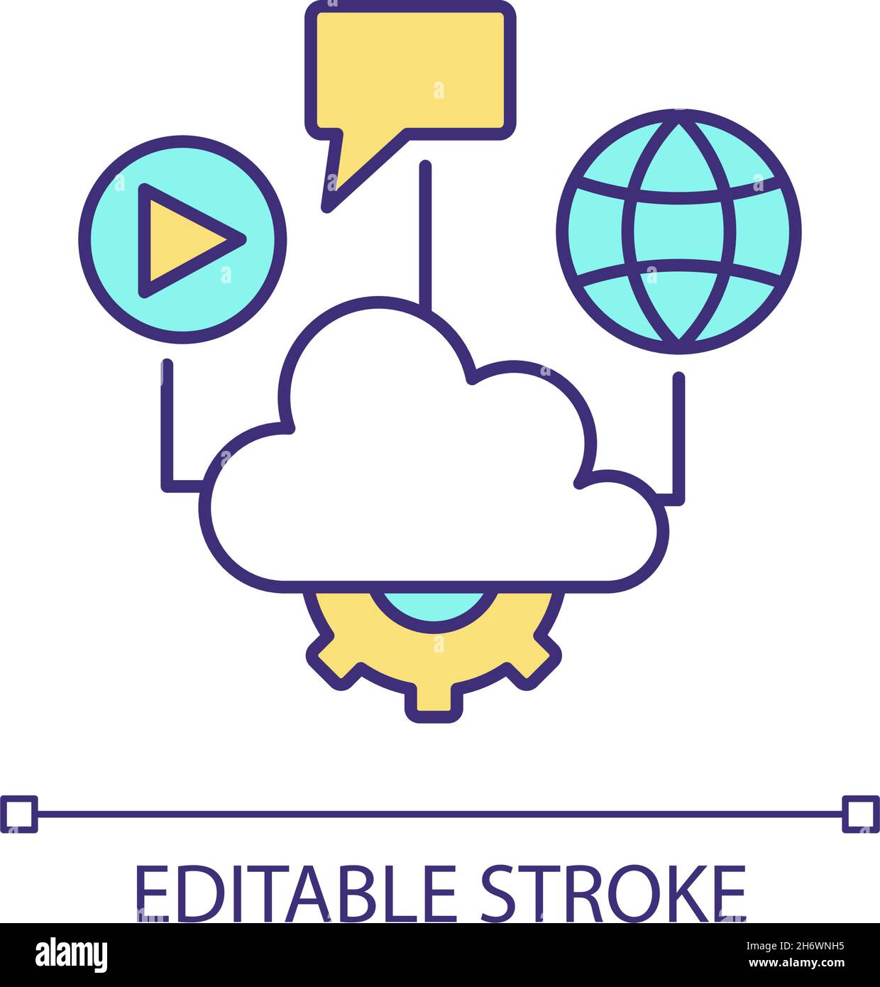 Cloud computing RGB color icon Stock Vector Image & Art - Alamy