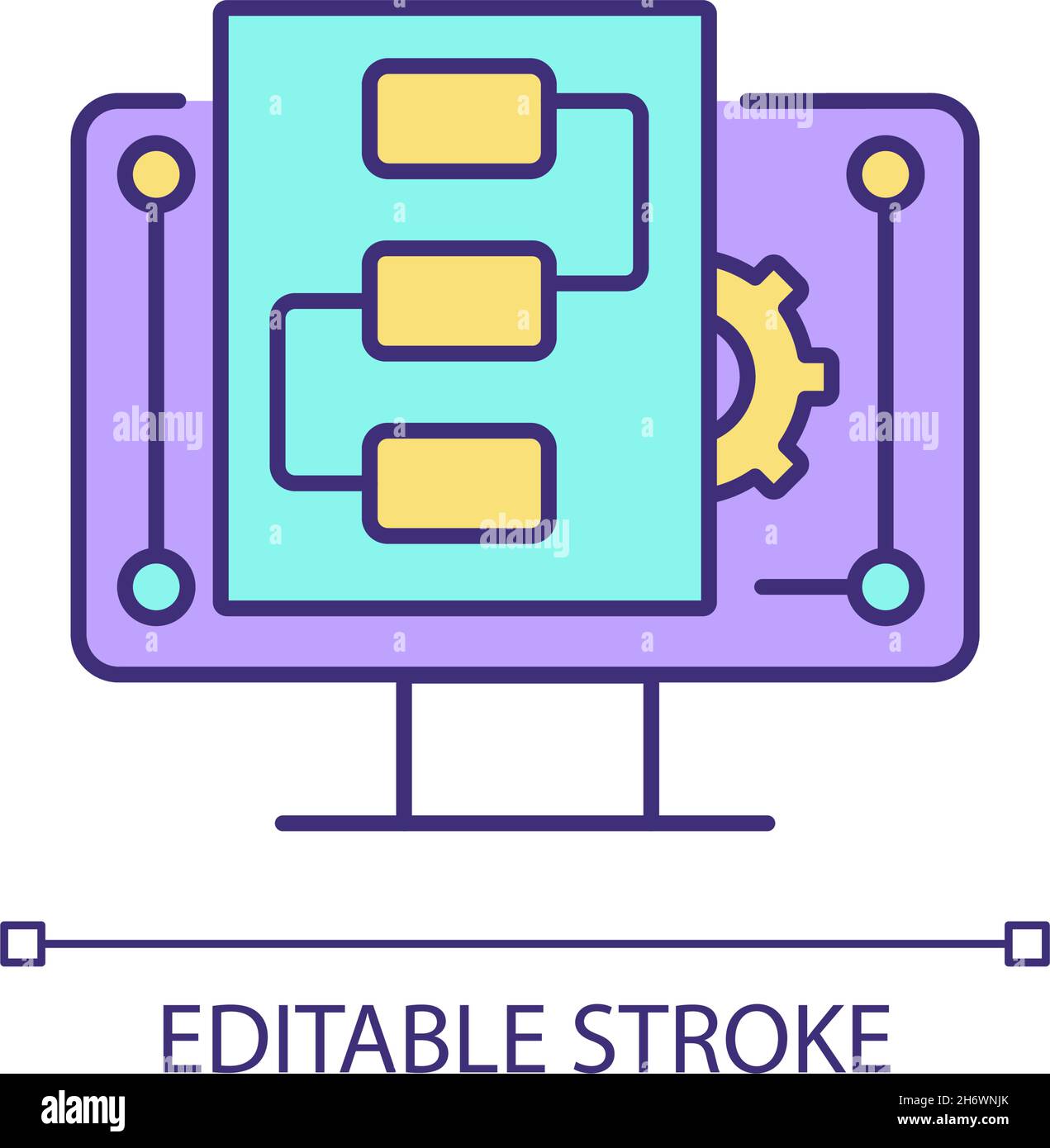 Digital project management RGB color icon Stock Vector Image & Art - Alamy