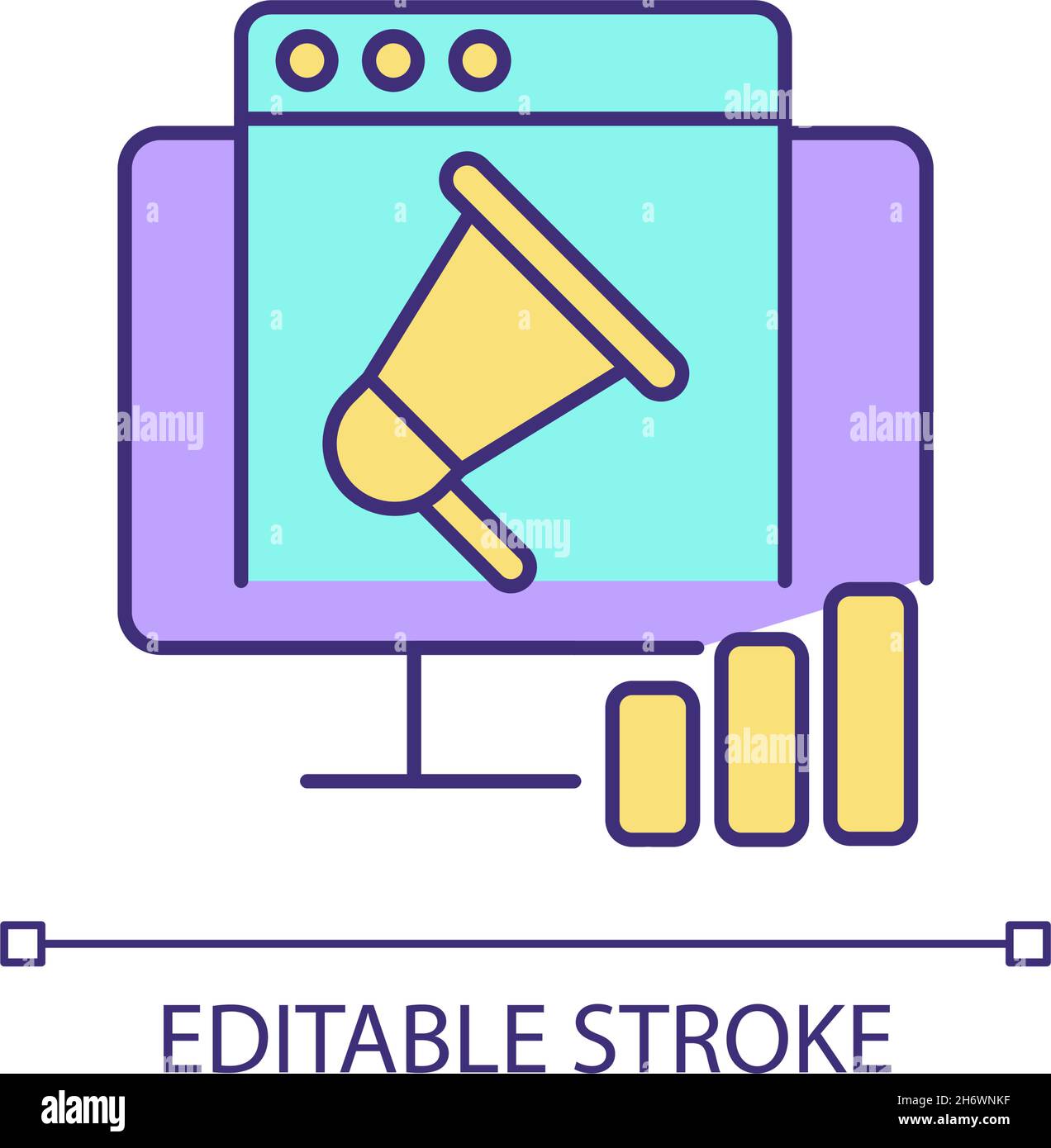 Digital marketing RGB color icon Stock Vector Image & Art - Alamy