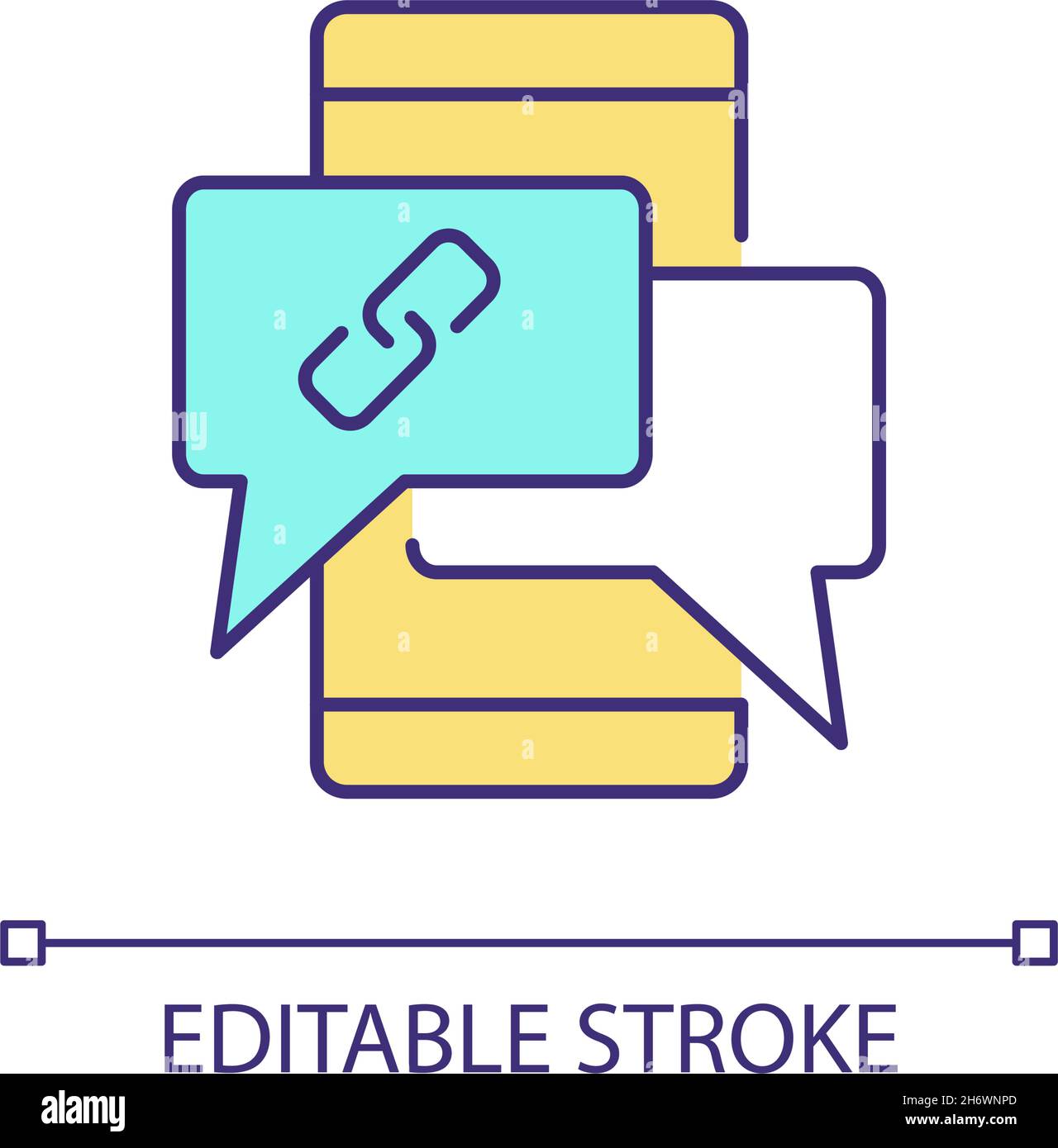 Digital communication RGB color icon Stock Vector Image & Art - Alamy