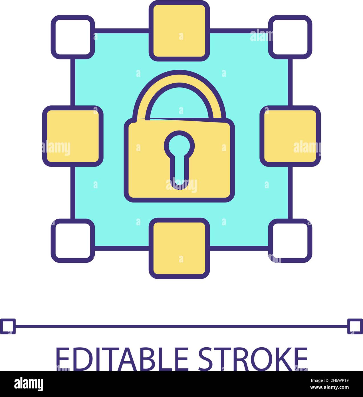 Blockchain RGB color icon Stock Vector Image & Art - Alamy