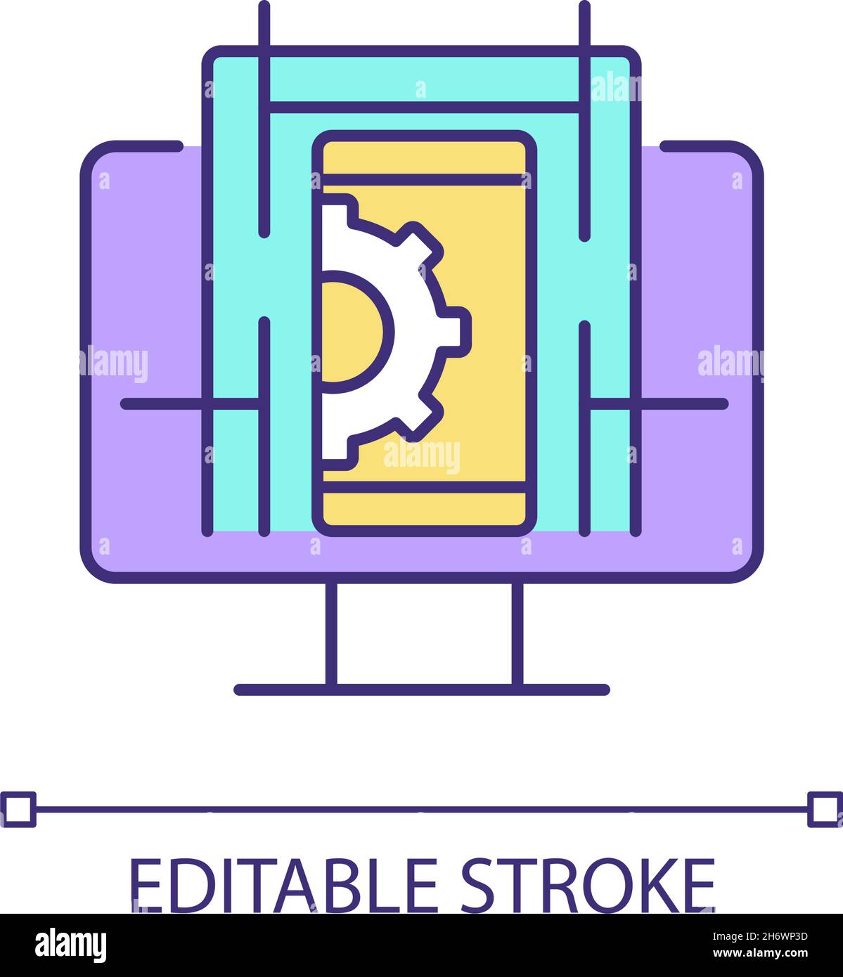 User experience design RGB color icon Stock Vector Image & Art - Alamy