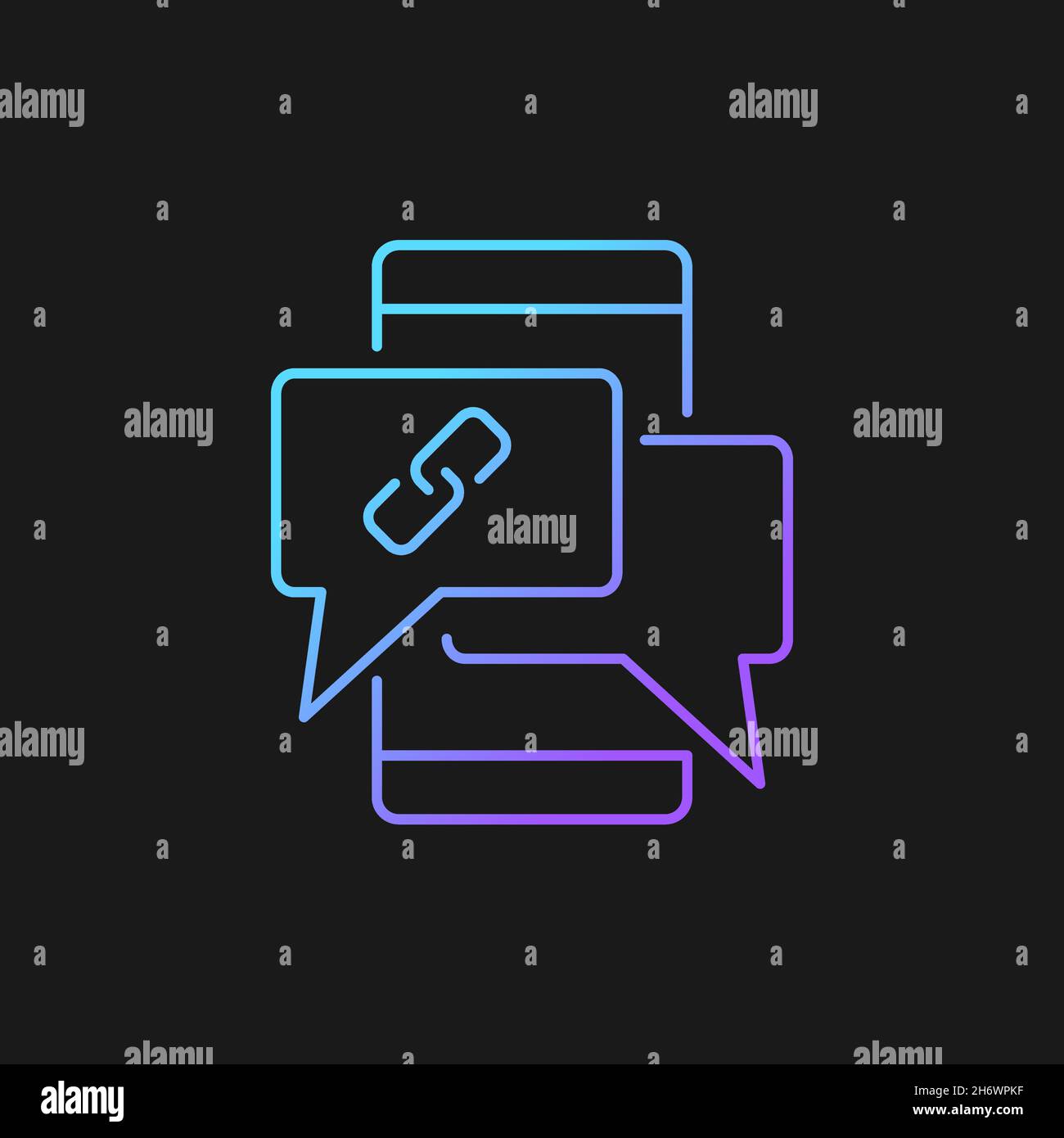 Digital communication gradient vector icon for dark theme Stock Vector ...