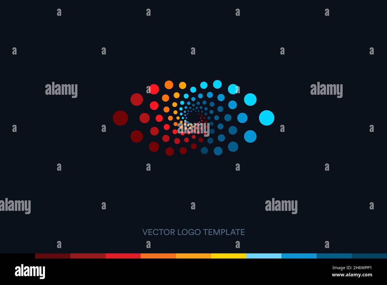 Vision Abstract dot logo template, colorful eye vector logo concept for ...
