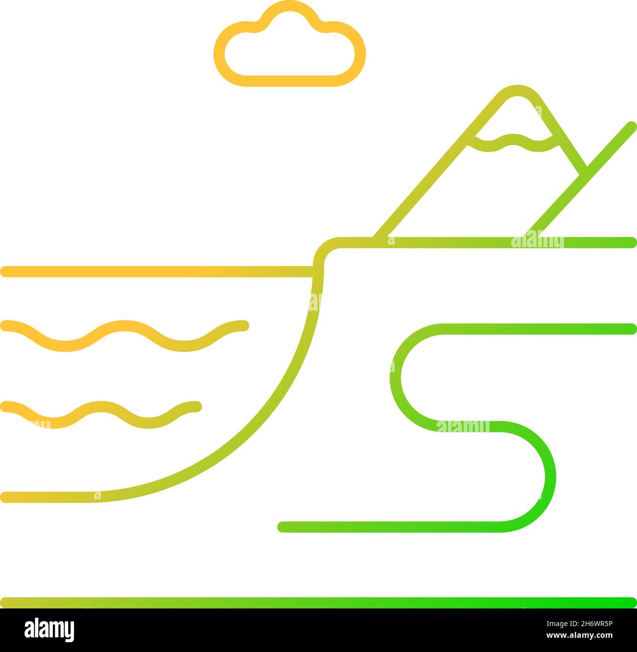 Green coast line Cut Out Stock Images & Pictures - Alamy