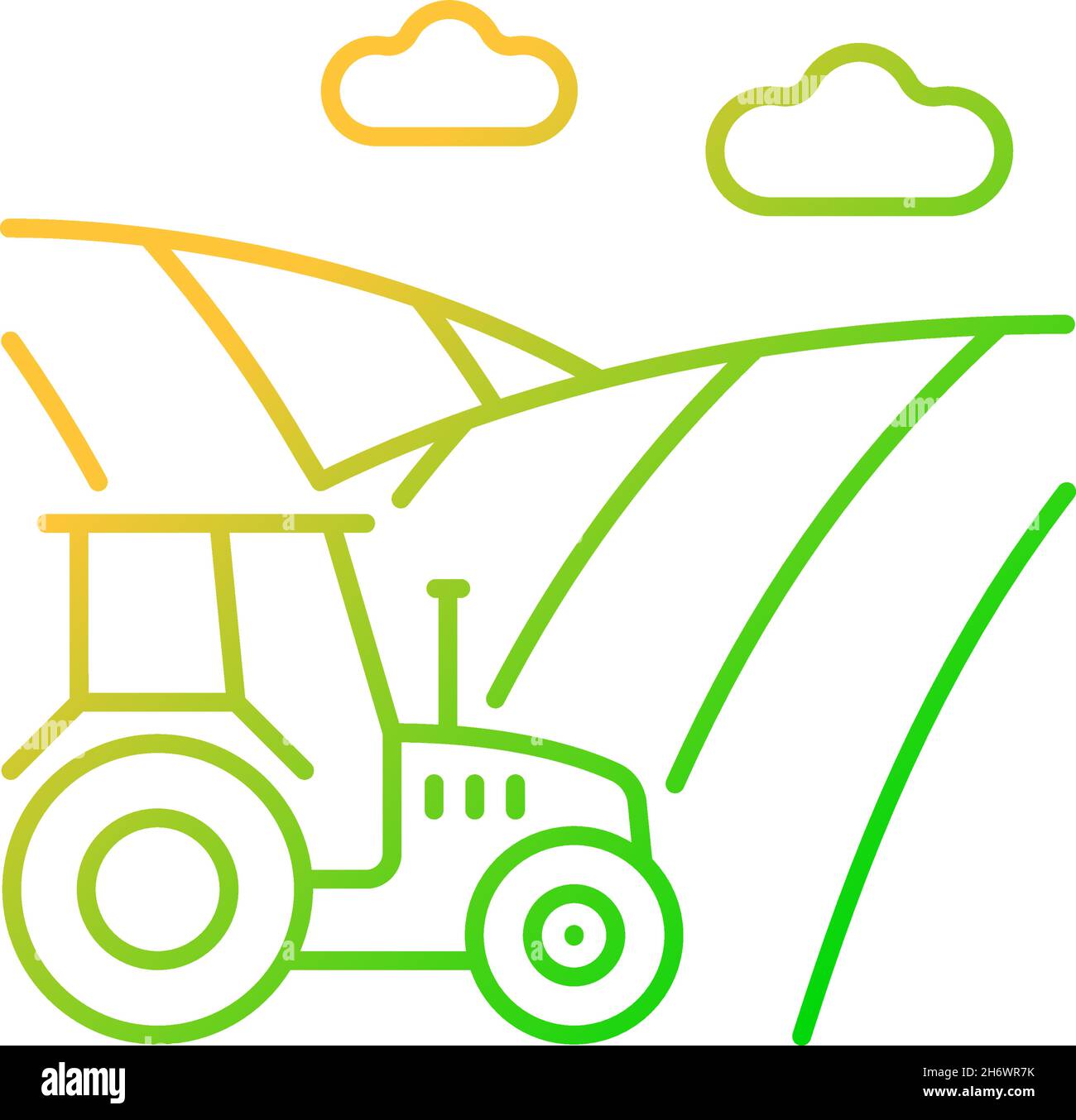 Arable land gradient linear vector icon Stock Vector Image & Art - Alamy