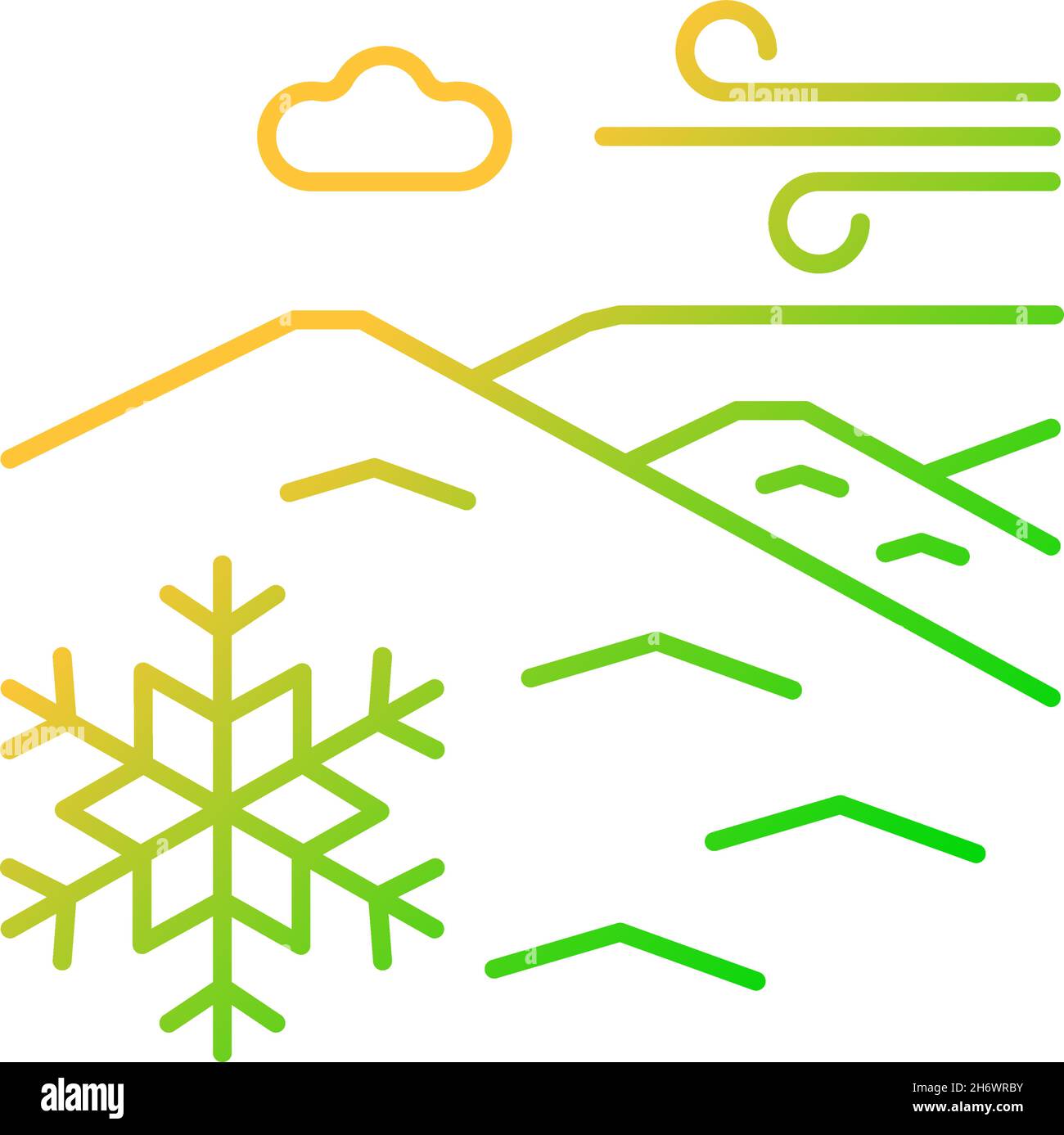 Cold desert gradient linear vector icon Stock Vector Image & Art - Alamy