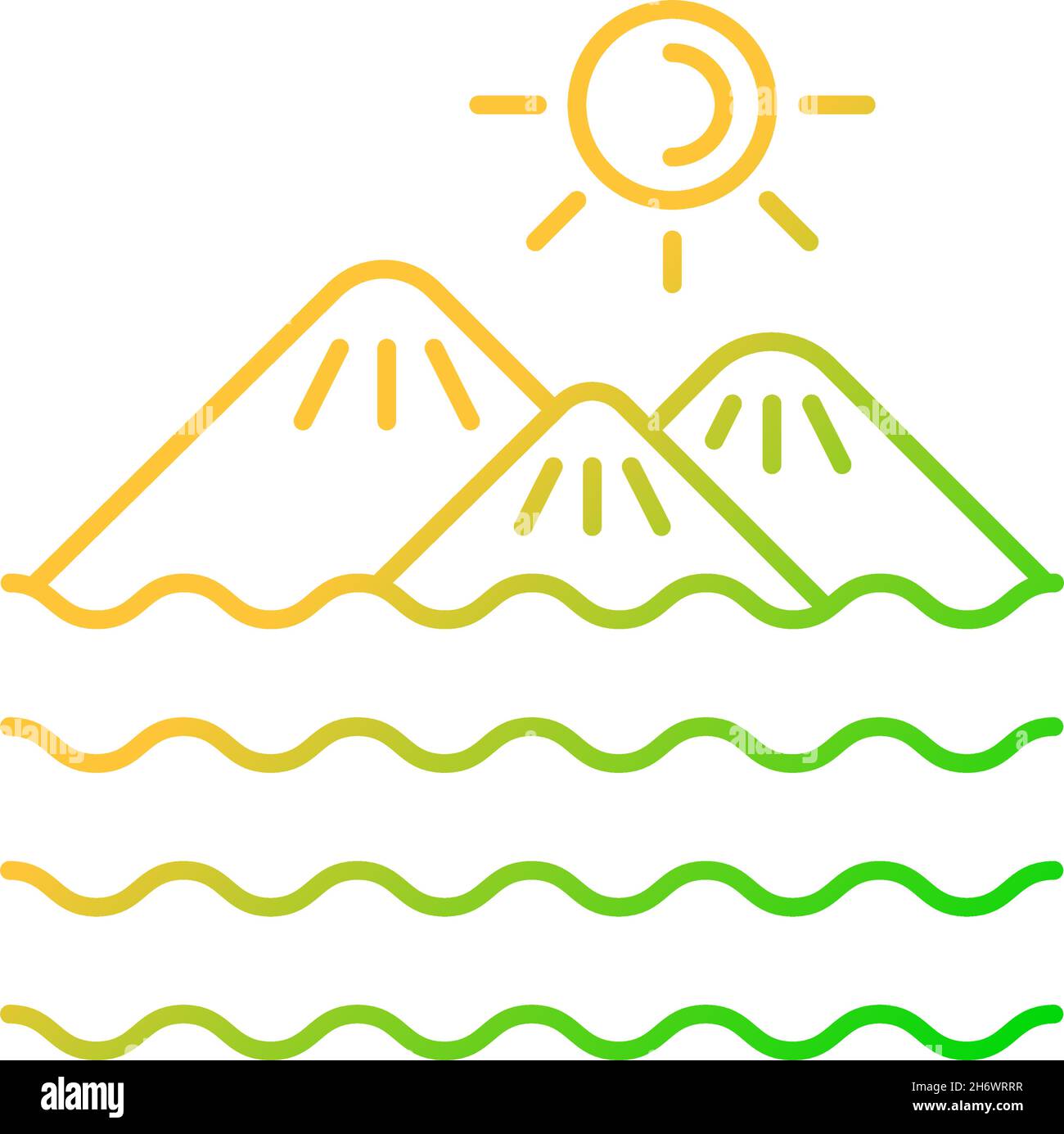 Island gradient linear vector icon Stock Vector Image & Art - Alamy