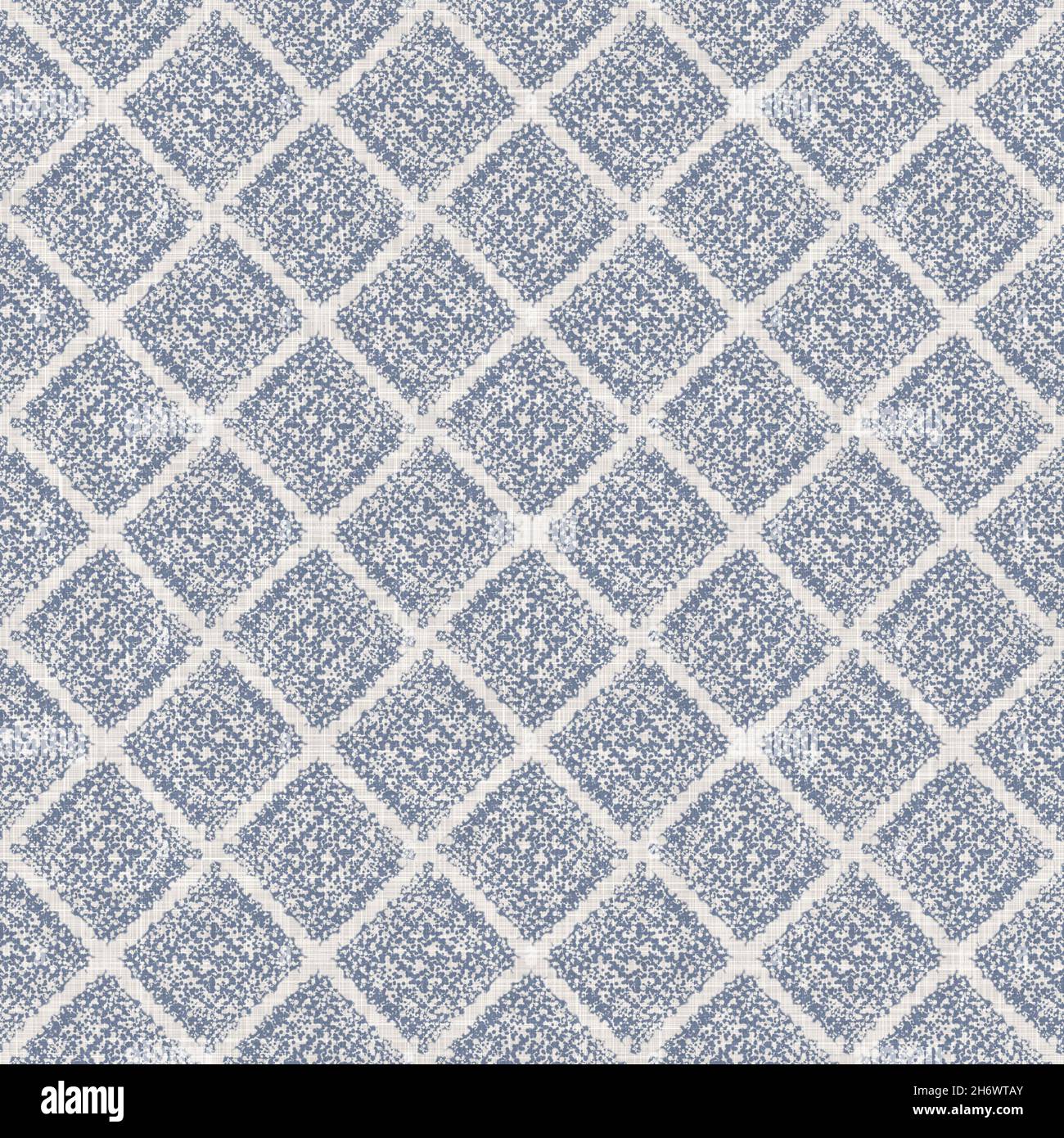 Seamless french farmhouse grid geo linen printed fabric background ...