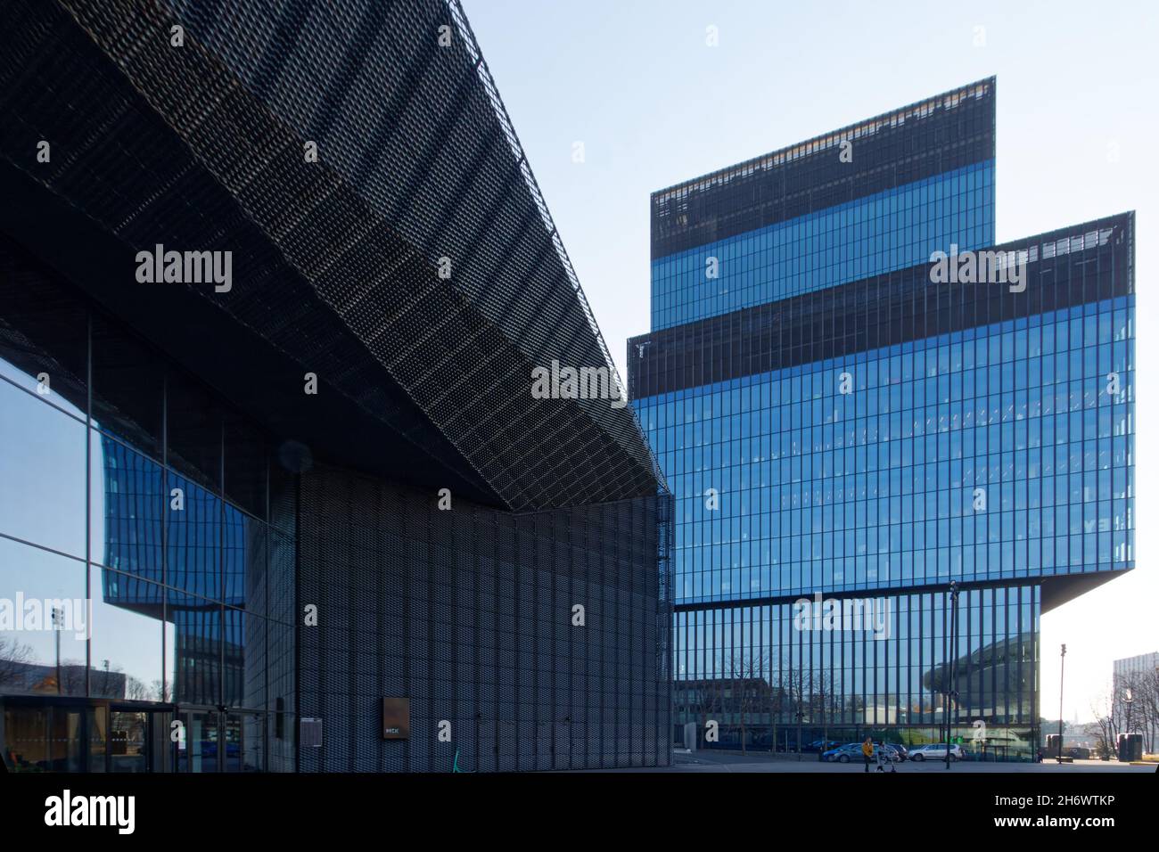 Entrance to the modern International Convention Center in Katowice (SL ...