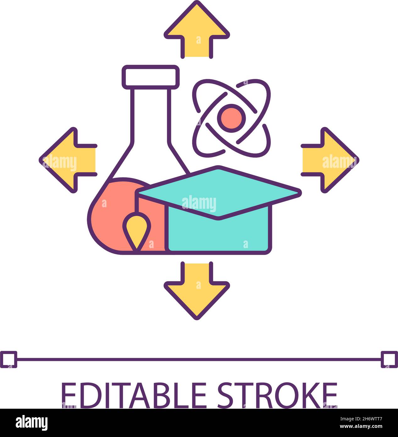 Science popularization RGB color icon Stock Vector Image & Art - Alamy