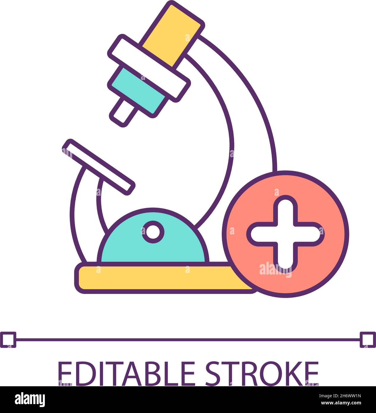 Microscope object icon linear Cut Out Stock Images & Pictures - Alamy