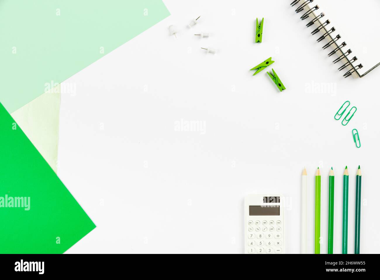 Multiple Assorted Collection Office Stationery Photo With Pens Pencils ...