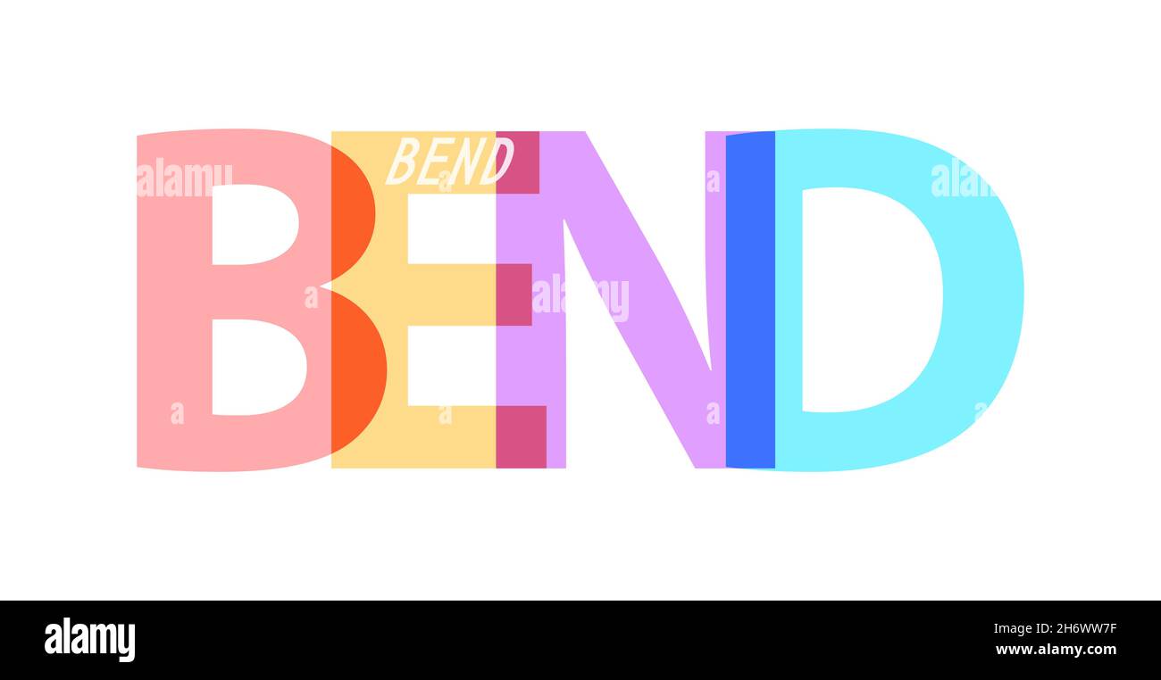 BEND. The name of the city on a white background. Vector design ...